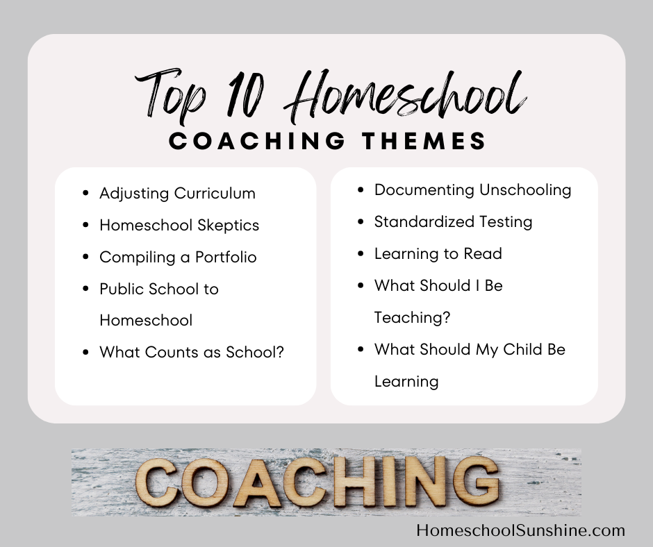 Top Ten Homeschool Coaching Themes – Homeschool Sunshine